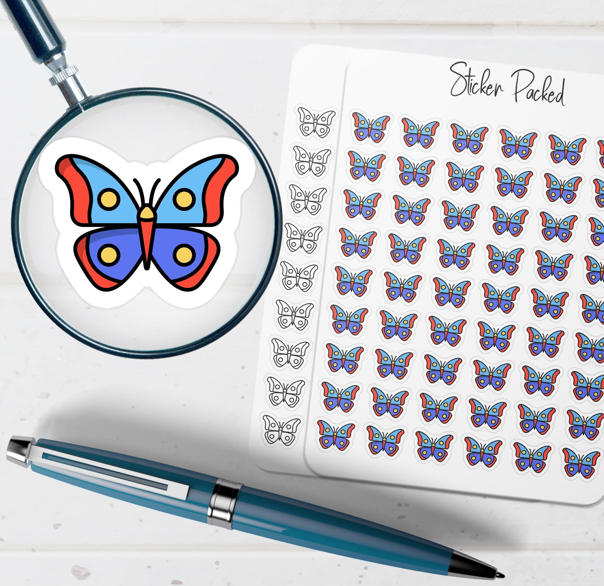 Butterfly Planner Sticker Butterfly Icon Sticker Butterfly Sticker ...