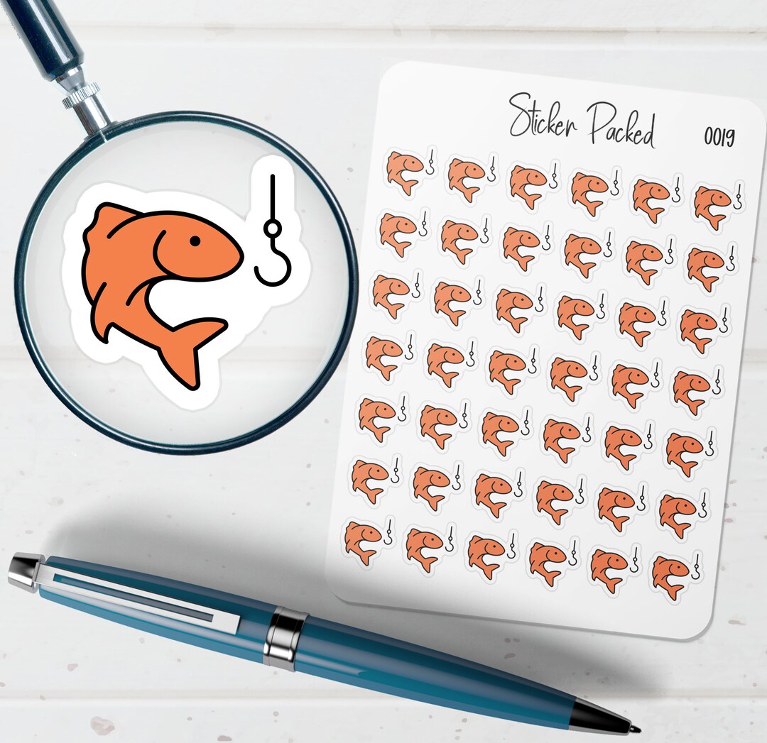 Fishing Stickers Fish Planner Stickers Outdoor Stickers for Planners ...