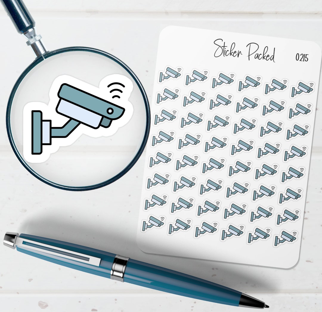 Security Camera Planner Sticker Security Camera Icon Sticker Security ...