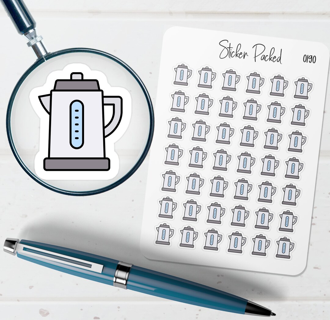 Kettle Planner Sticker Kettle Icon Sticker Kettle Sticker - Etsy