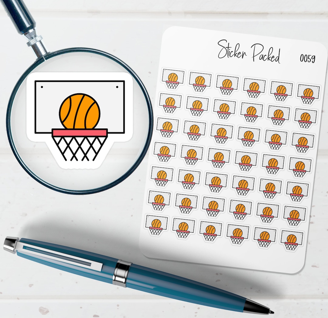 Basketball Hoop Planner Sticker Basketball Hoop Icon Sticker Basketball ...
