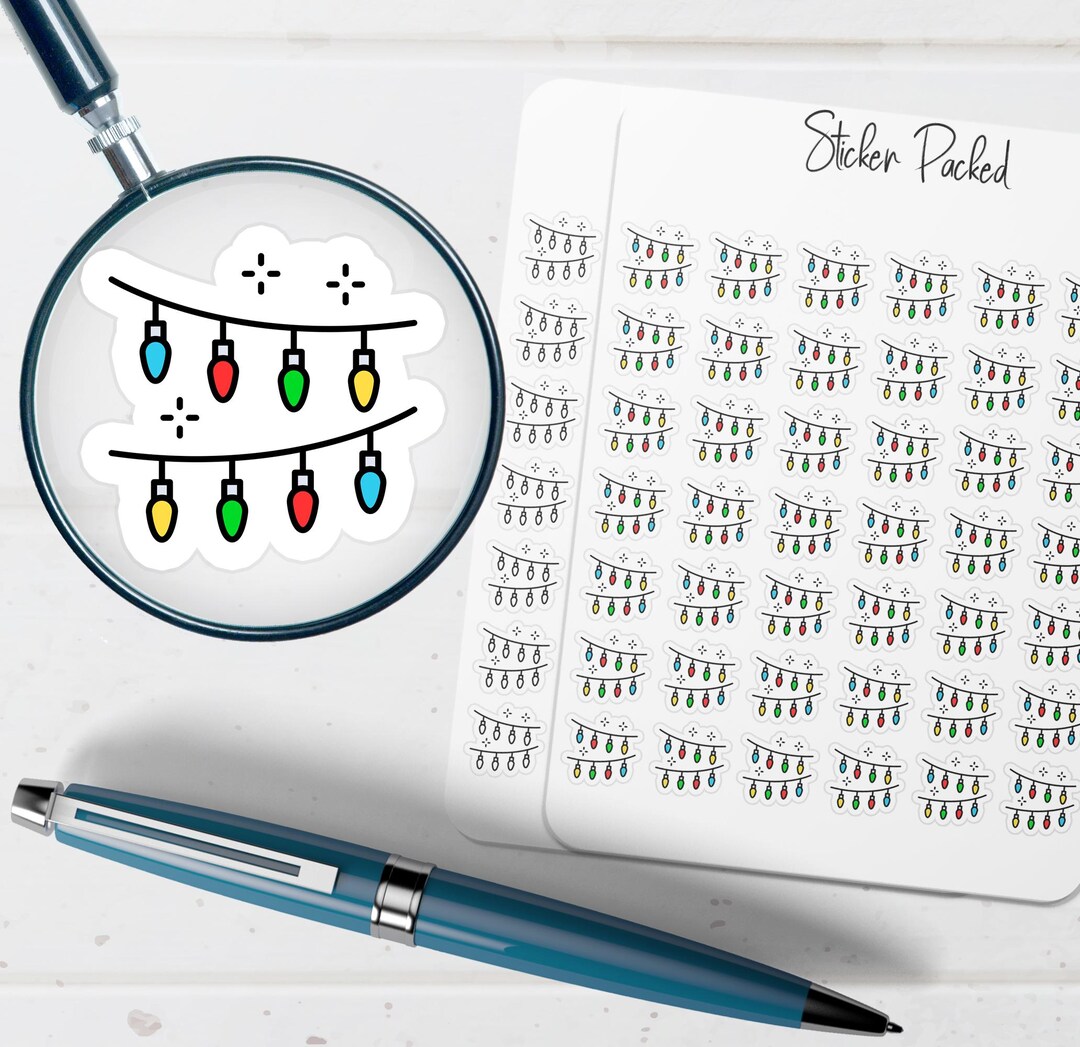 Lights Planner Sticker Lights Icon Sticker Lights Sticker Christmas ...