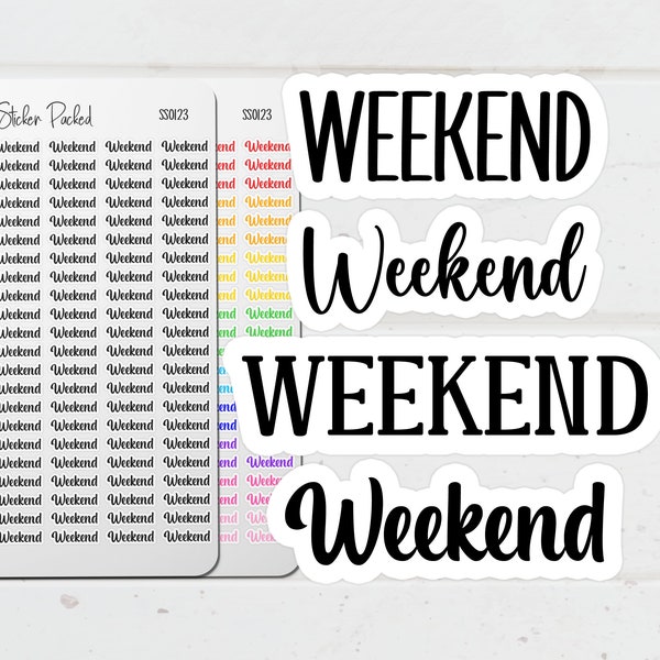 Weekend Sticker - Etsy