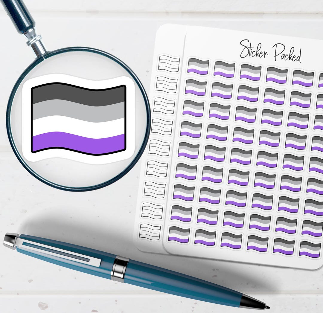 Asexual Flag Planner Sticker Asexual Flag Icon Sticker Asexual Flag ...