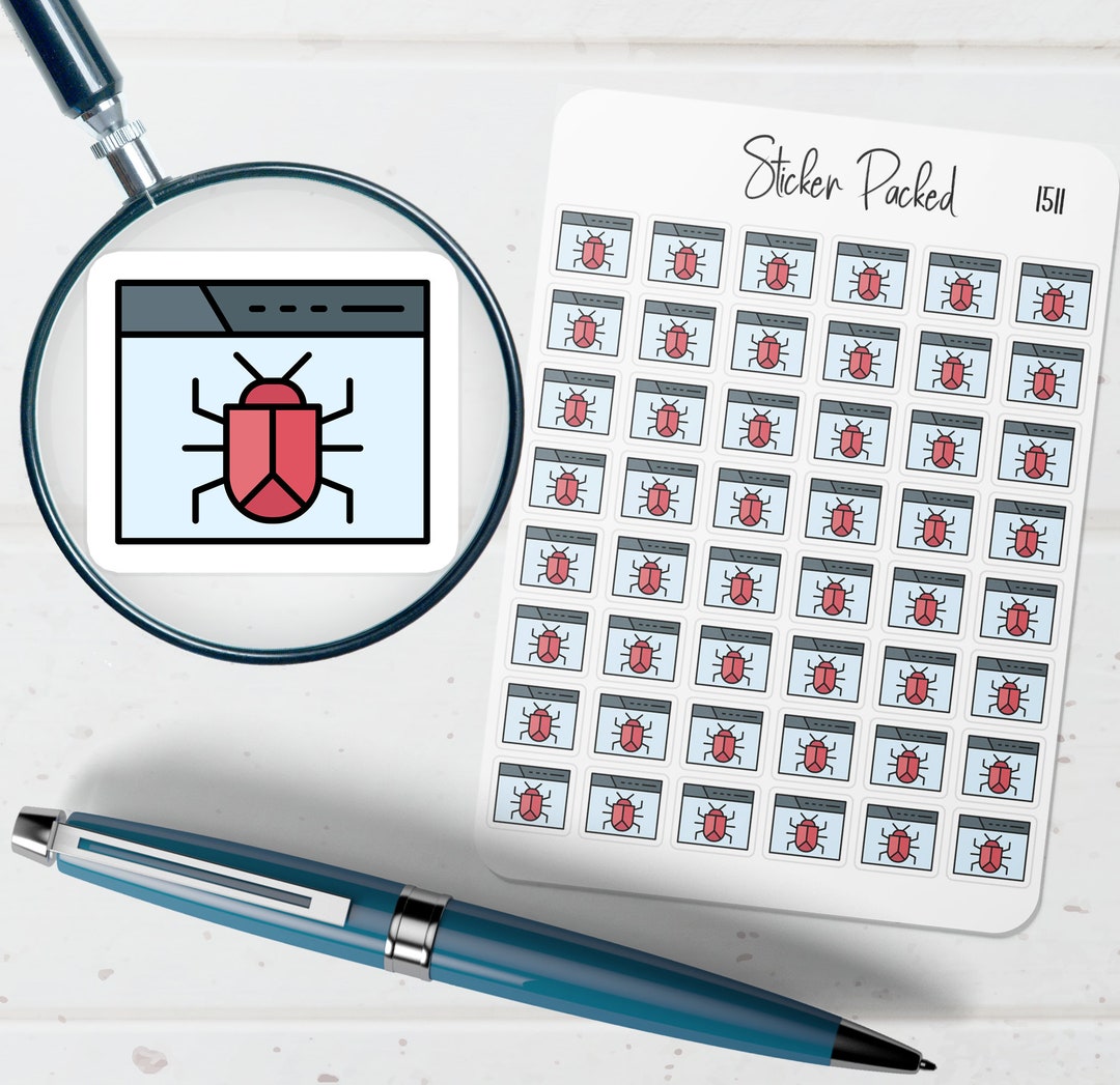 Virus Planner Sticker Virus Icon Sticker Virus Sticker - Etsy