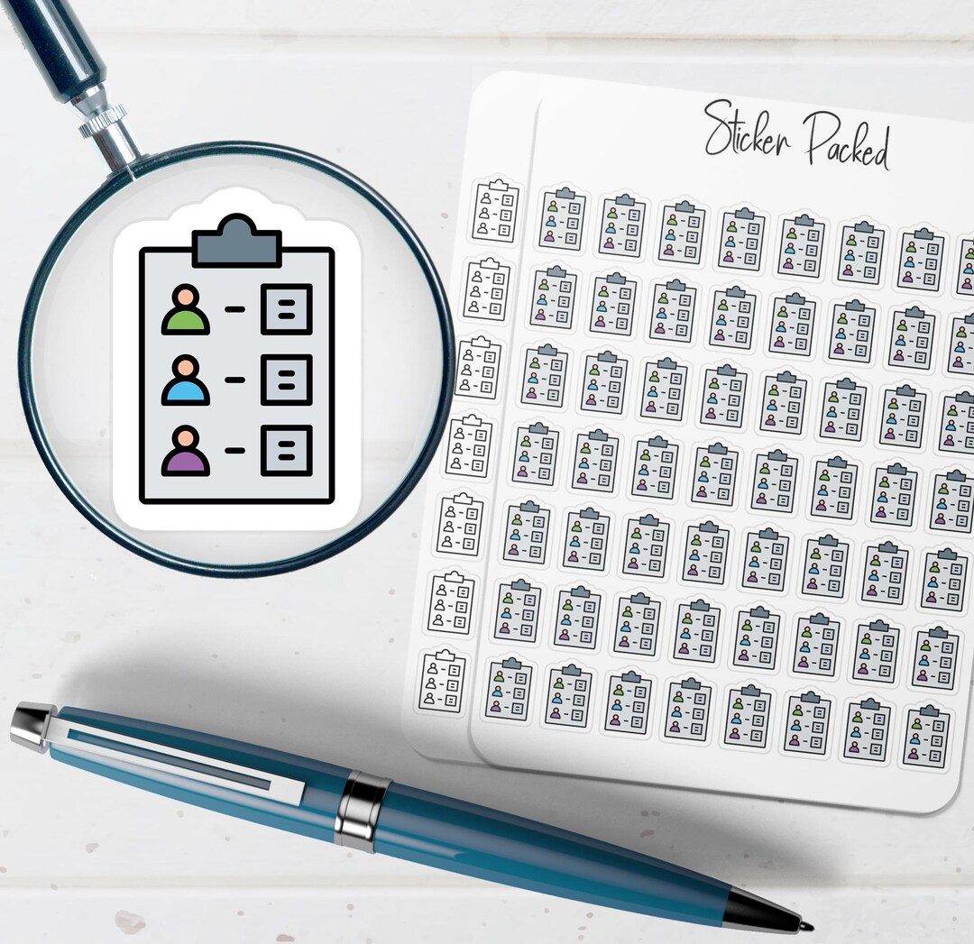 Survey Planner Sticker Survey Icon Sticker Survey Sticker - Etsy