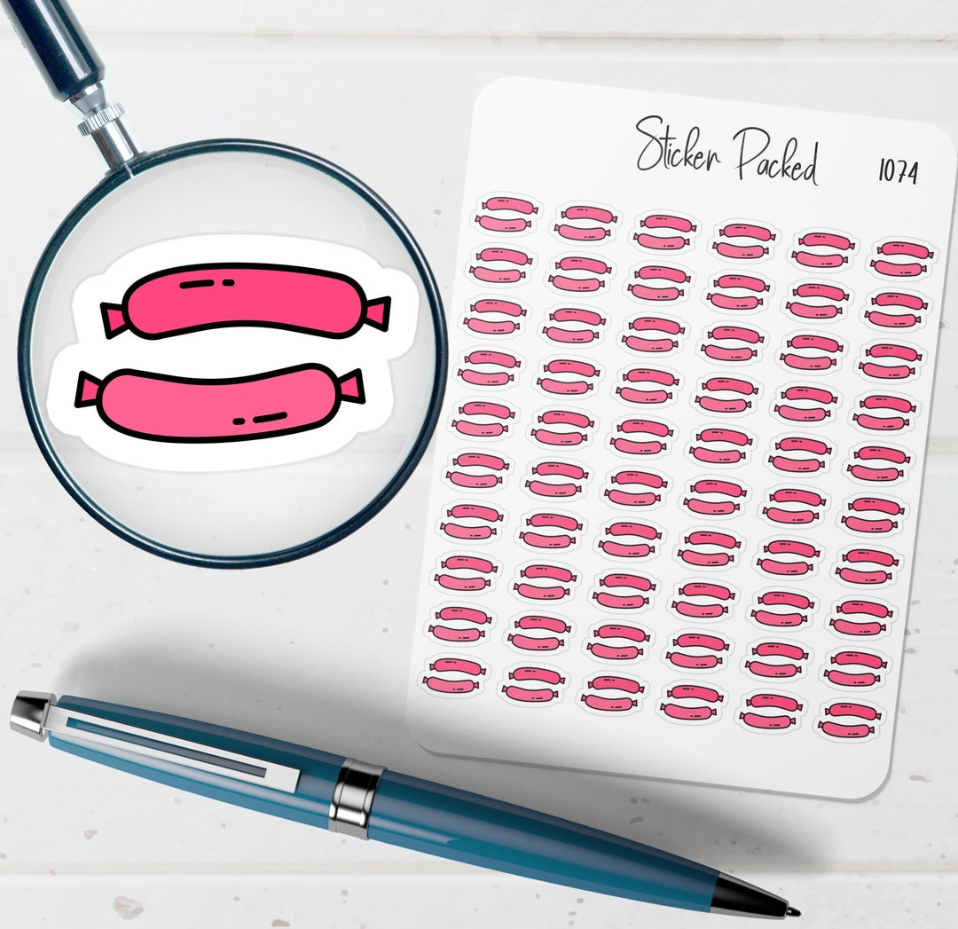 Sausages Planner Sticker Sausages Icon Sticker Sausages Sticker - Etsy