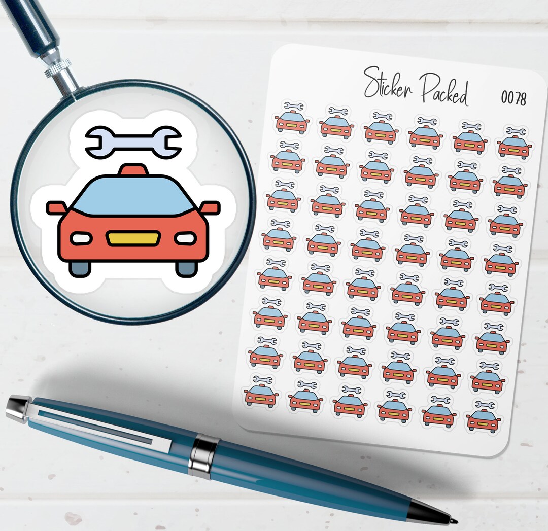 Car Service Planner Sticker Car Service Icon Sticker Car Service ...