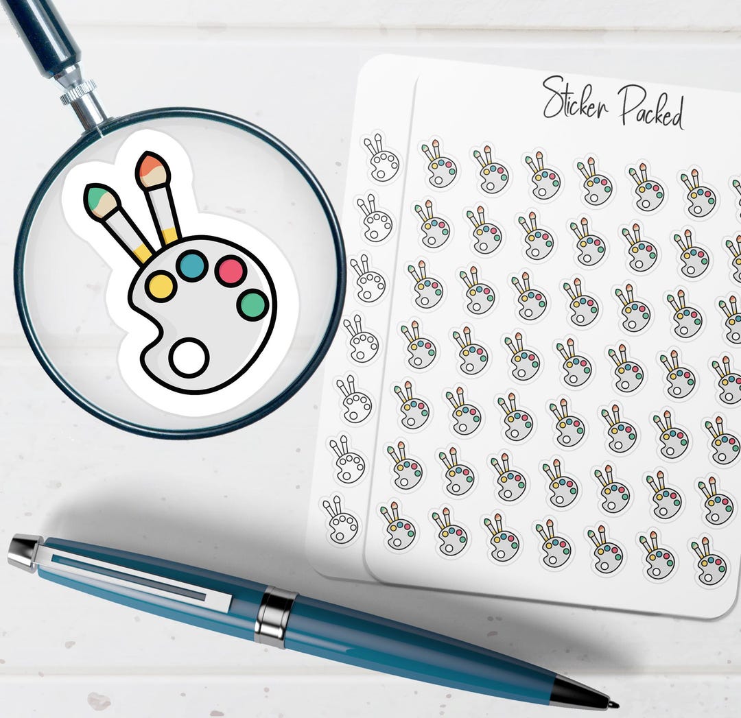 Paint Palette Planner Sticker Paint Palette Icon Sticker Paint Palette ...