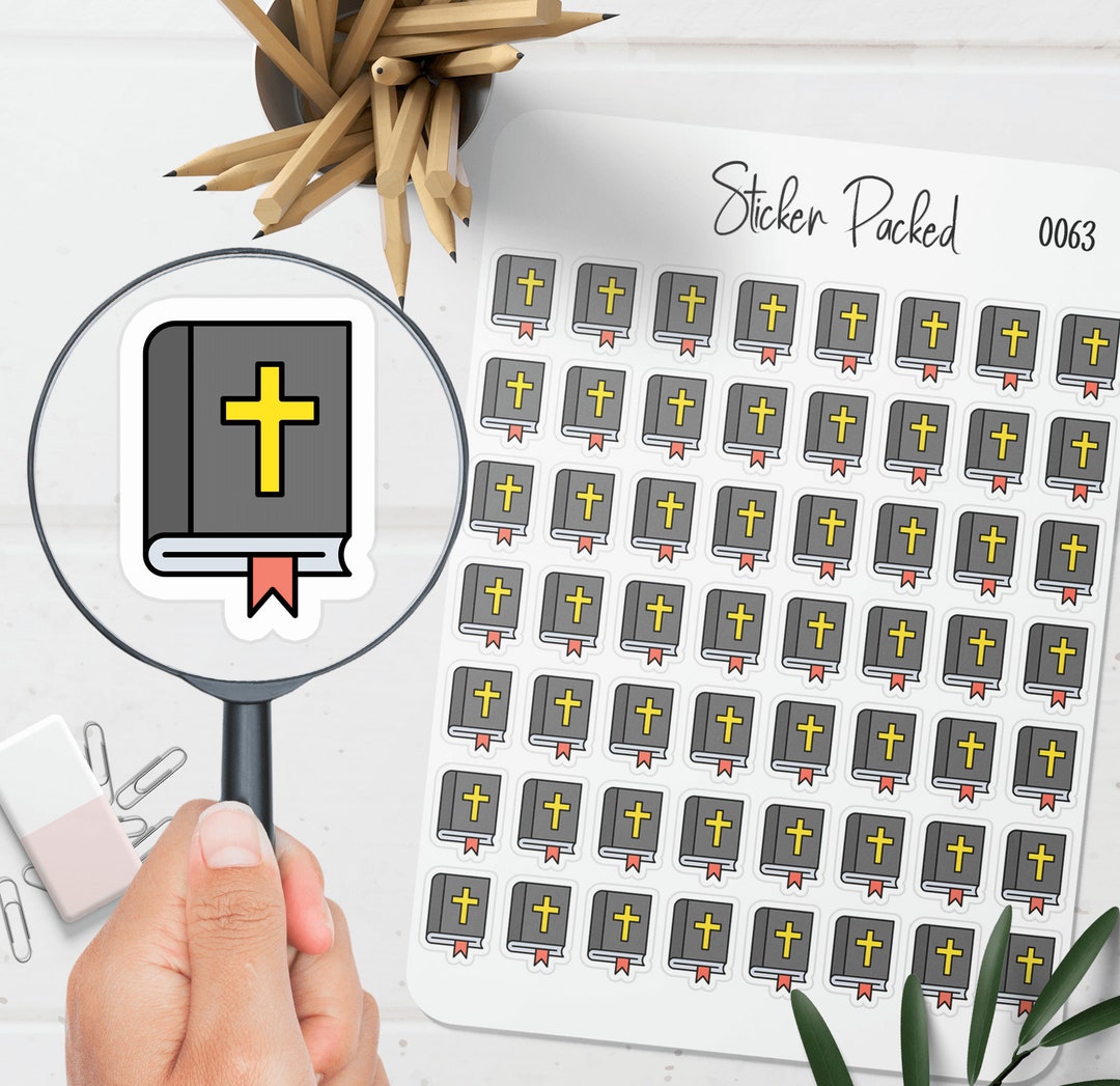 Bible Planner Sticker Bible Icon Sticker Bible Sticker - Etsy