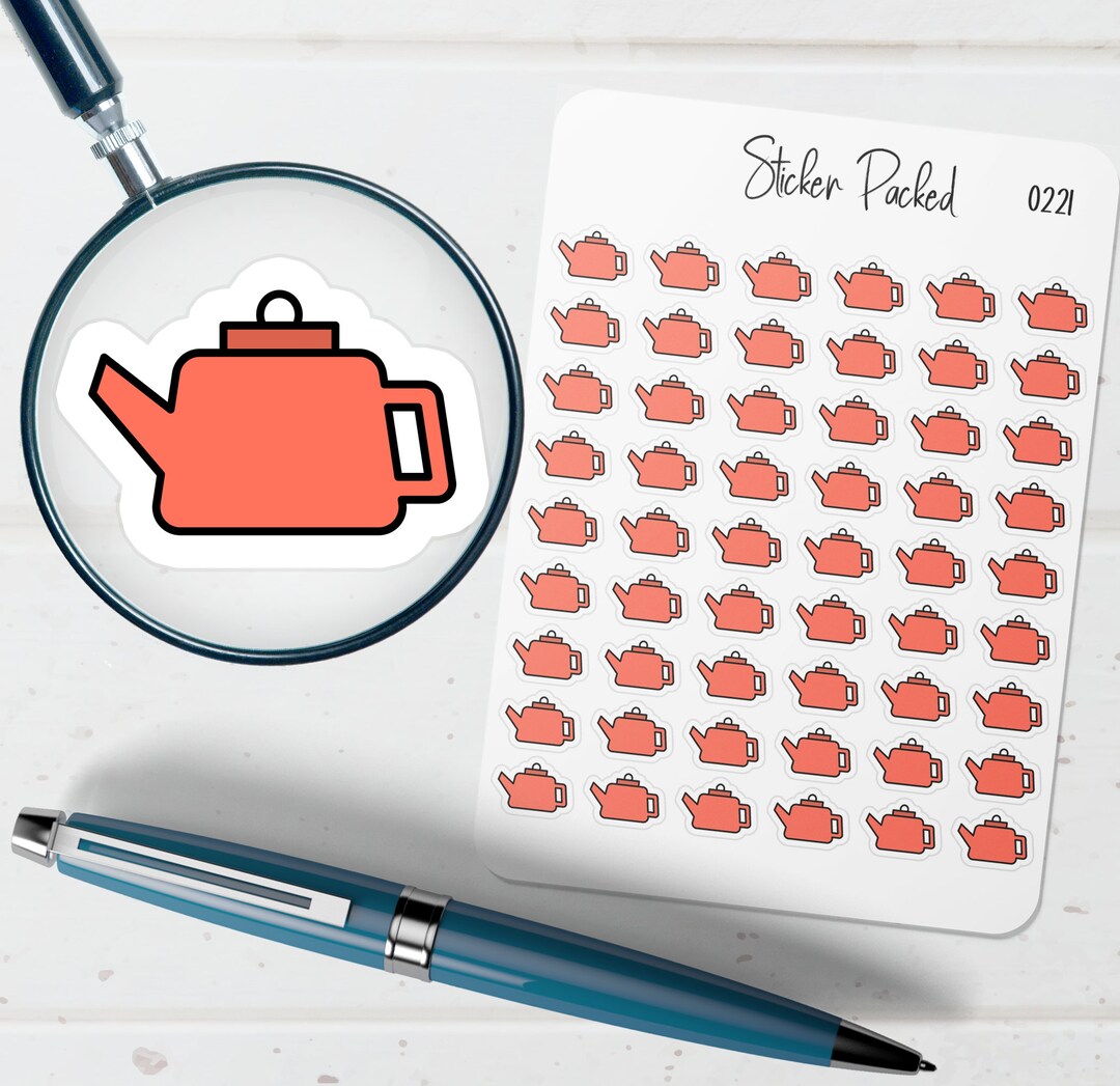 Teapot Planner Sticker Teapot Icon Sticker Teapot Sticker - Etsy