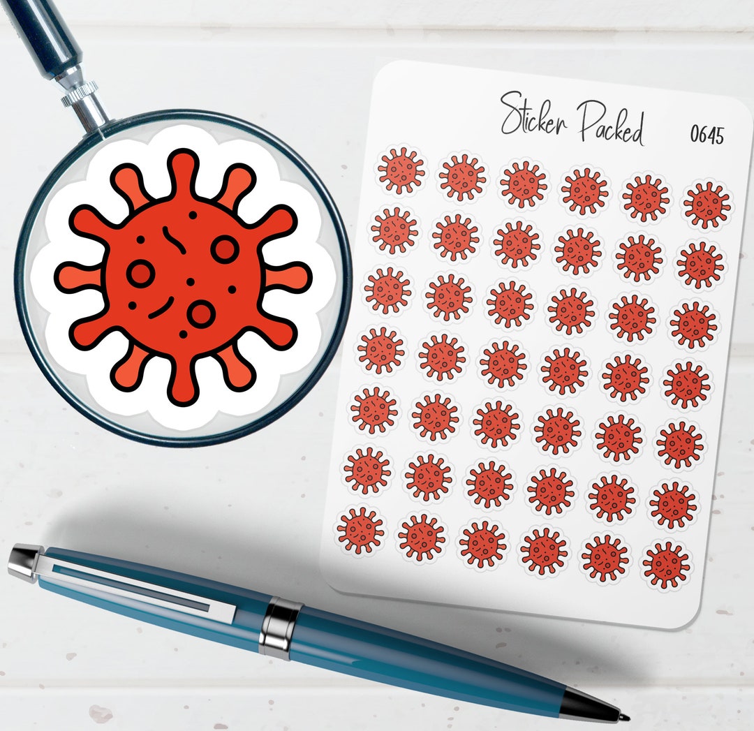 Bacteria Planner Sticker Bacteria Icon Sticker Bacteria Sticker - Etsy