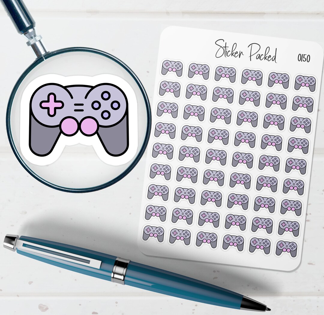 Video Game Controller Planner Sticker Video Game Controller Icon ...