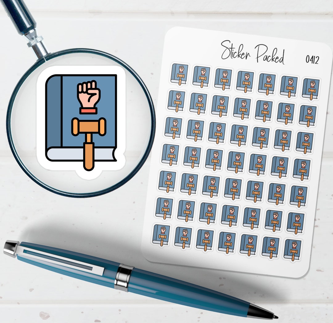 Law Planner Sticker Law Icon Sticker Law Sticker - Etsy