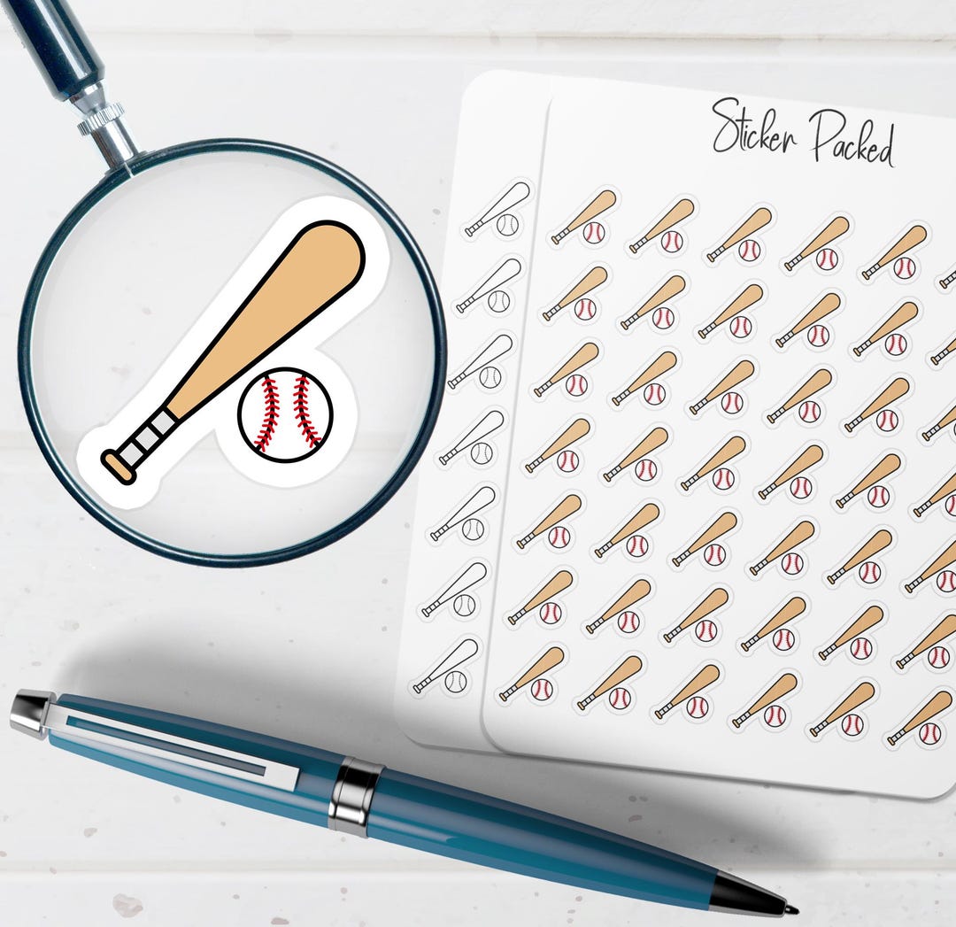 Baseball Bat Planner Sticker Baseball Bat Icon Sticker Baseball Bat ...