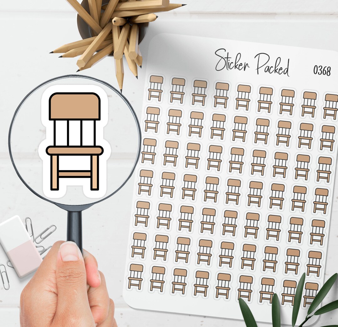 Chair Planner Sticker Chair Icon Sticker Chair Sticker - Etsy
