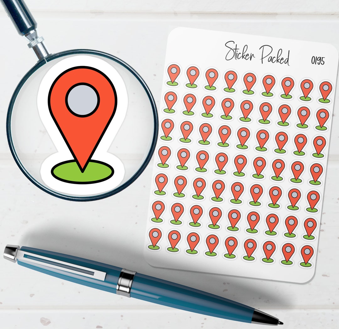 Location Planner Sticker Location Icon Sticker Location Sticker - Etsy