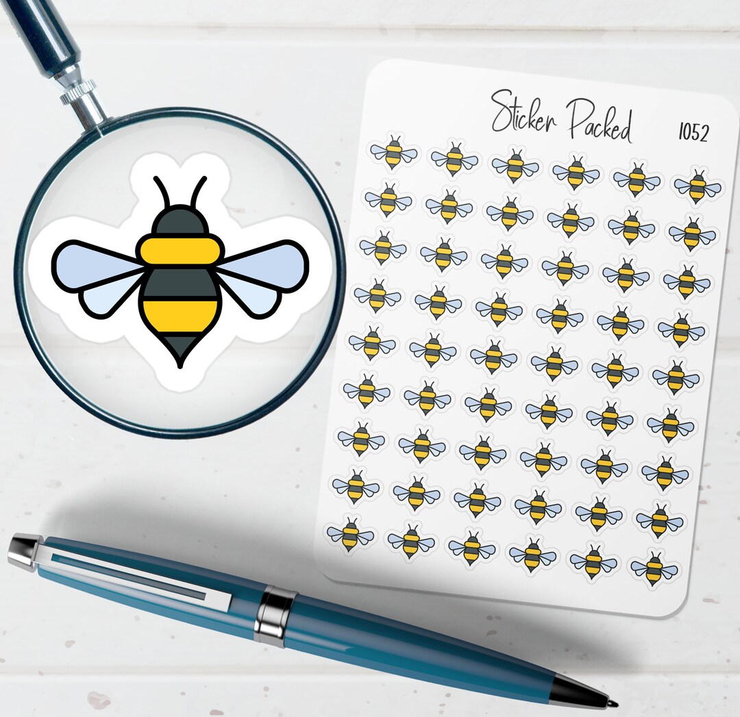 Honey Bee Planner Sticker Honey Bee Icon Sticker Honey Bee Sticker - Etsy