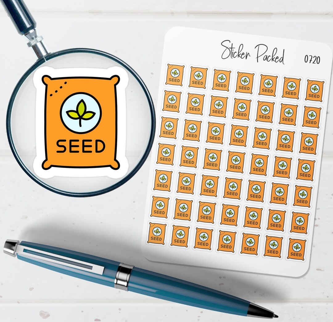 Seeds Planner Sticker Seeds Icon Sticker Seeds Sticker - Etsy