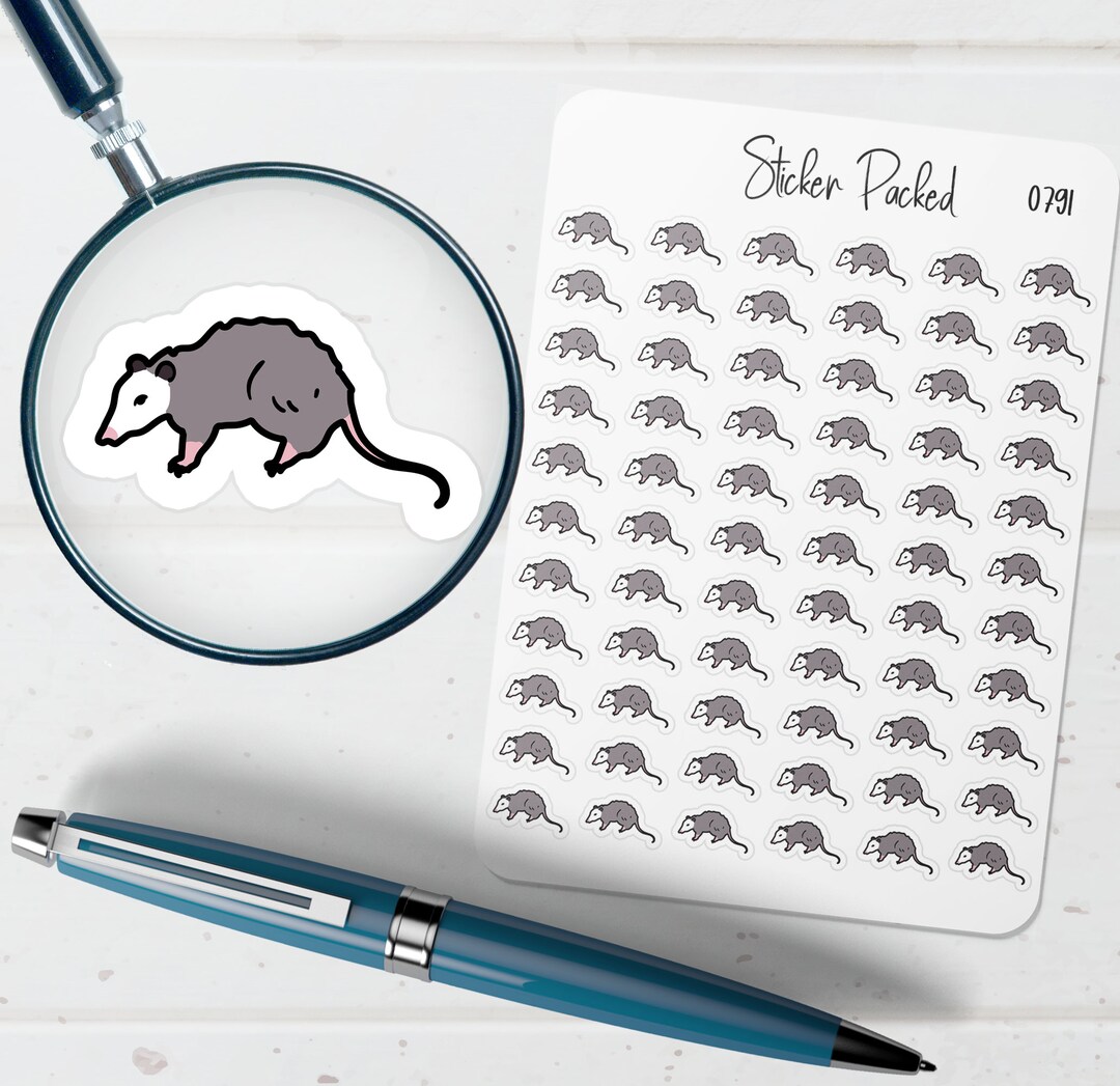 Opossum Planner Sticker Opossum Icon Sticker Opossum Sticker - Etsy