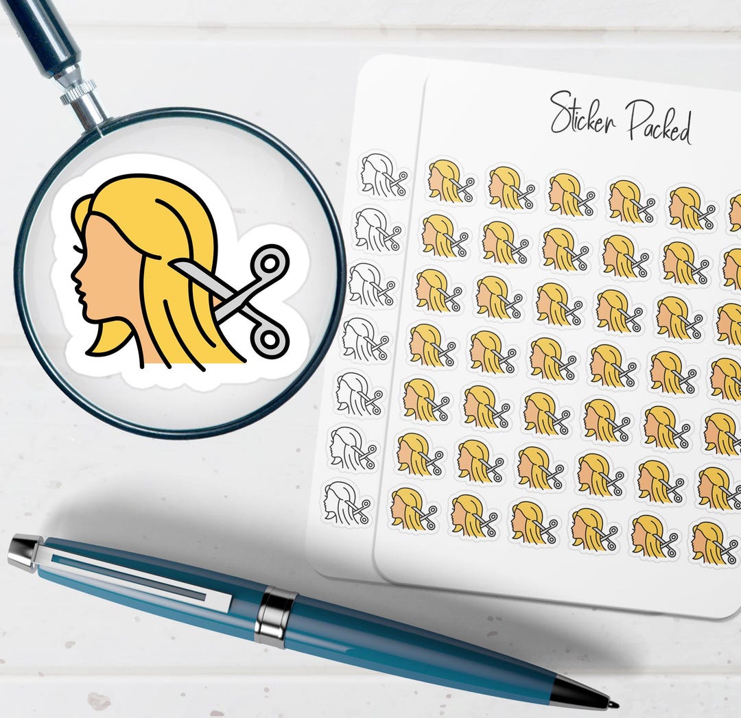Haircut Planner Stickers Hair Cut Planner Stickers Hair Day Stickers ...