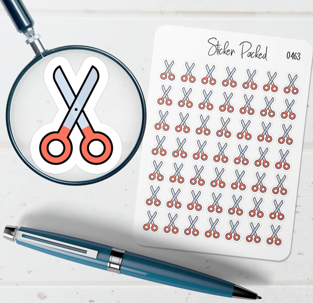 Scissors Planner Sticker Scissors Icon Sticker Scissors Sticker - Etsy