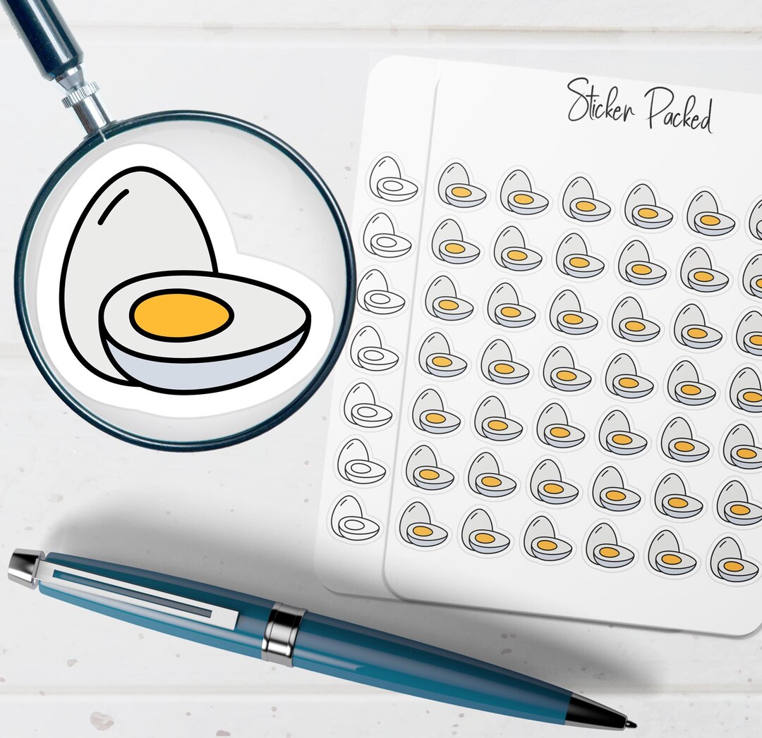 Hard Boiled Egg Planner Sticker Hard Boiled Egg Icon Sticker Hard ...