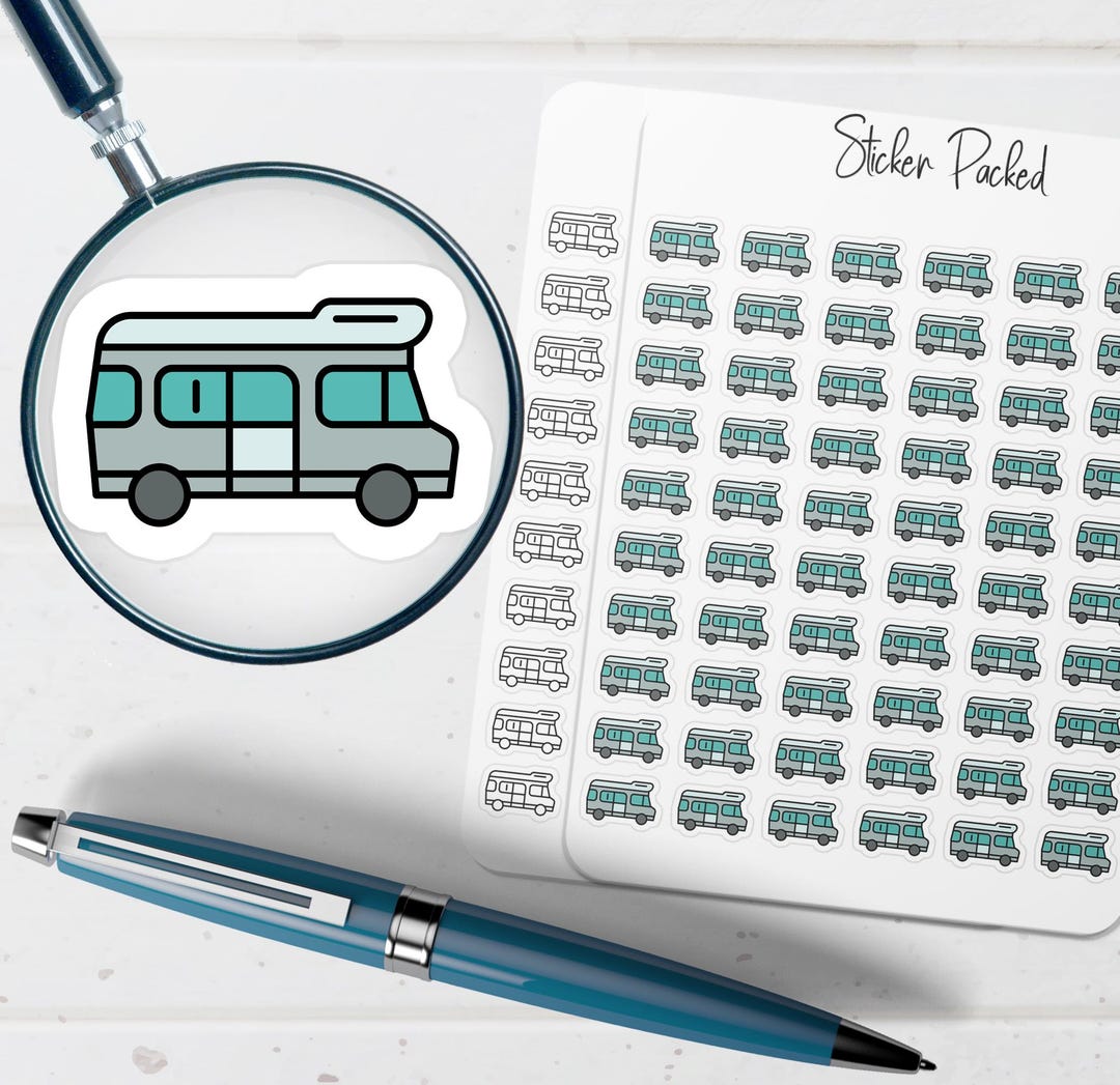 Motorhome Planner Sticker Motorhome Icon Sticker Motorhome Sticker - Etsy