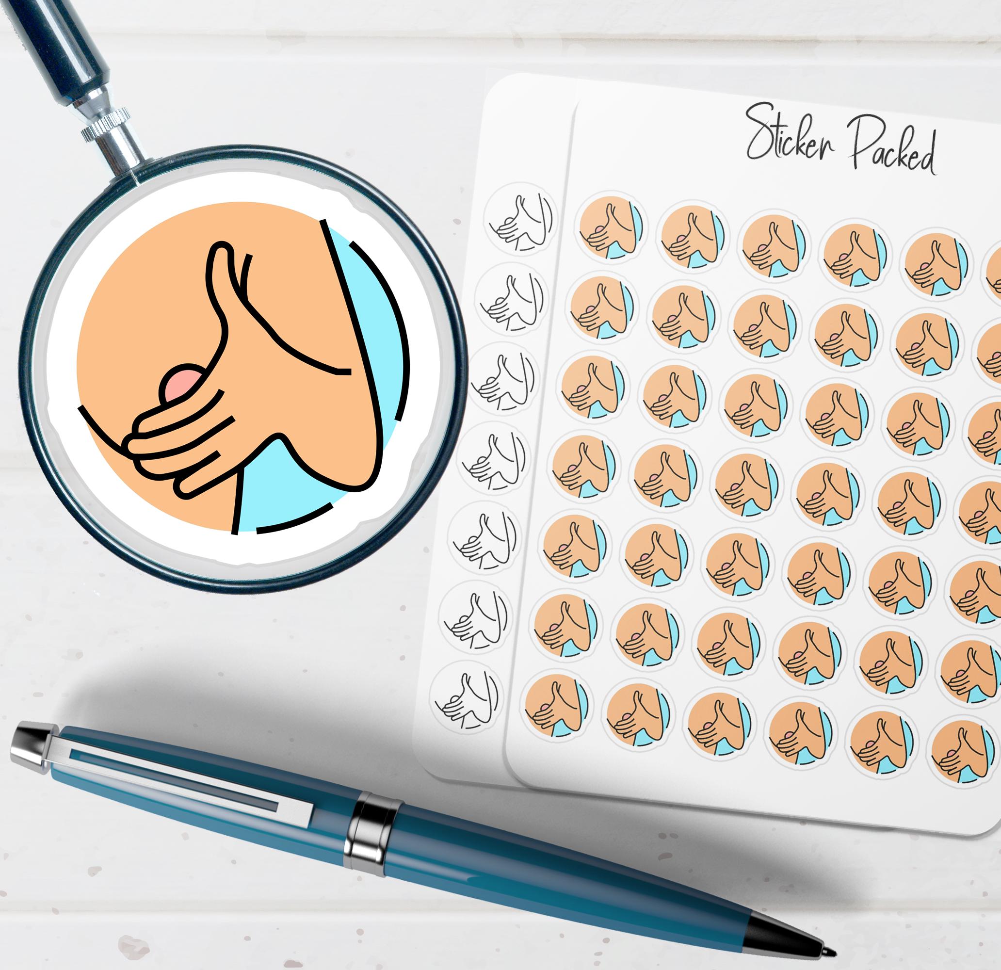 Self Breast Exam Planner Sticker Mammogram Planner Sticker Breast ...