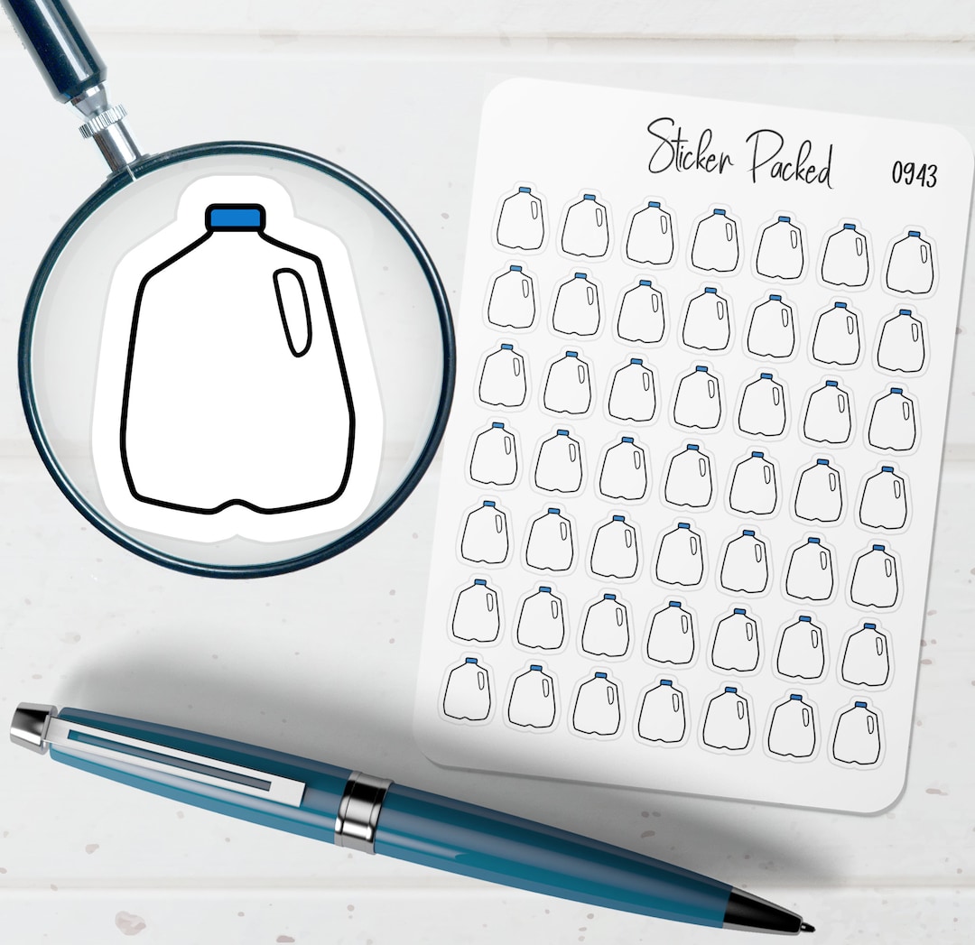 Milk Jug Planner Sticker Milk Jug Icon Sticker Milk Jug Sticker - Etsy