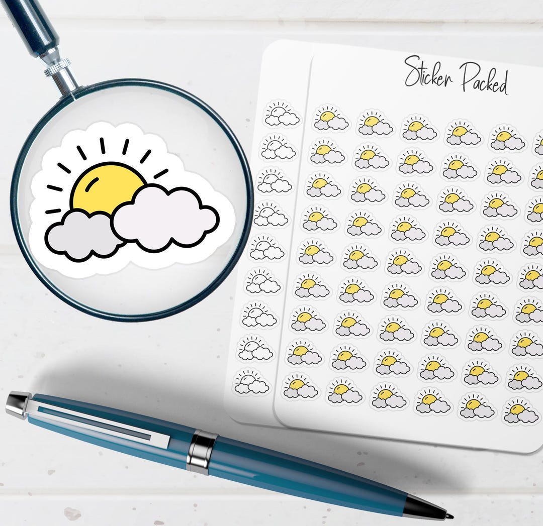 Partly Sunny Planner Sticker Partly Sunny Icon Sticker Partly Sunny ...