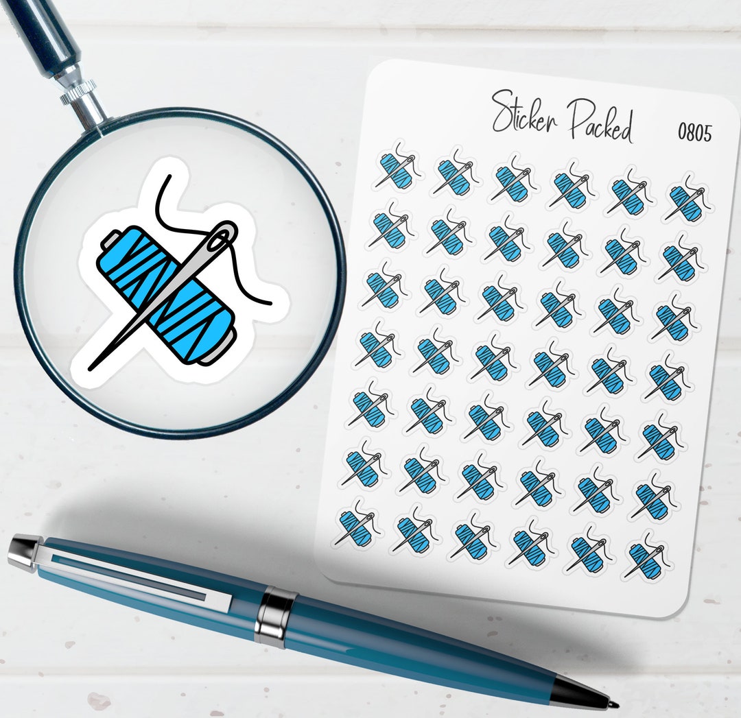 Needle and Thread Planner Sticker Needle and Thread Icon Sticker Needle ...