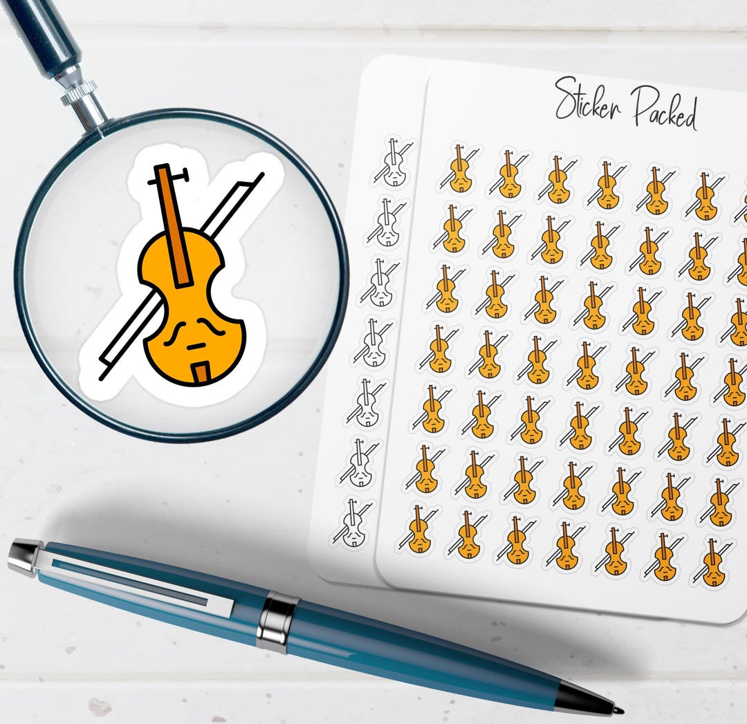 Violin Planner Sticker Violin Icon Sticker Violin Sticker - Etsy