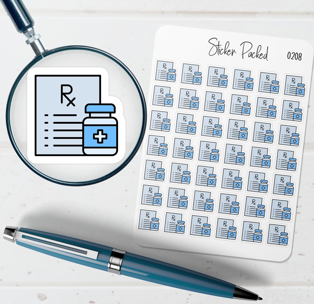 Prescription Planner Sticker Prescription Icon Sticker Prescription ...