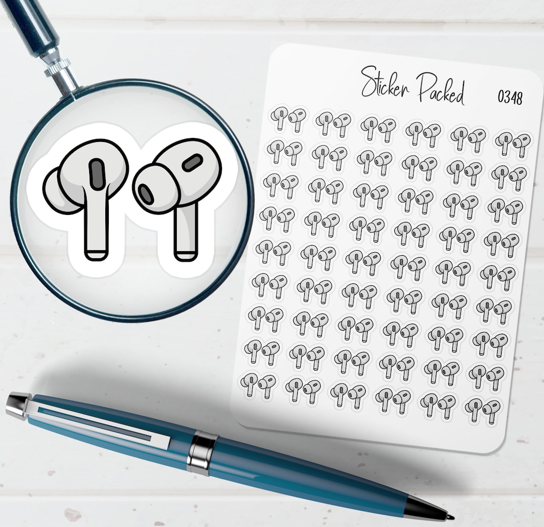 Airpods Planner Sticker Airpods Icon Sticker Airpods Sticker - Etsy