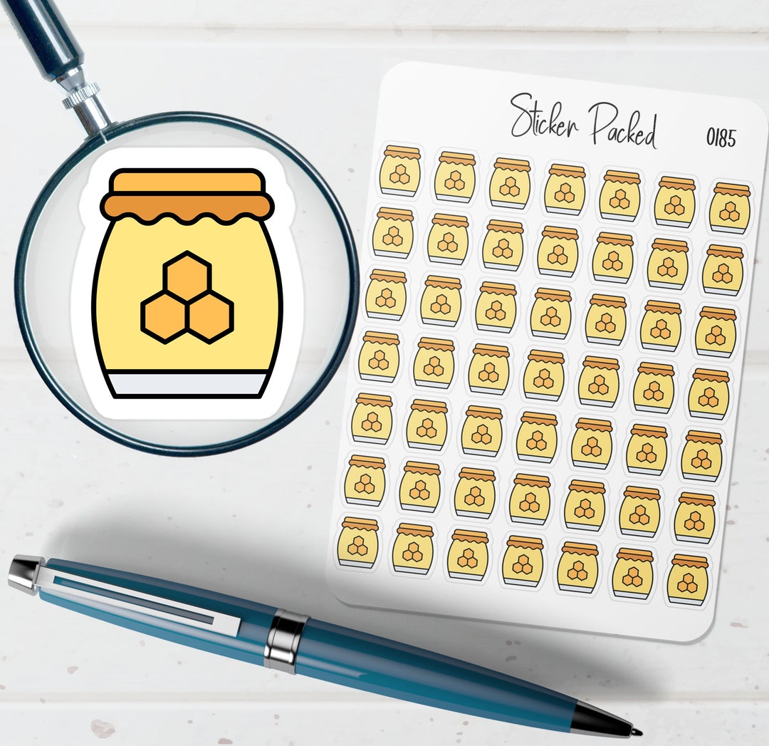 Honey Jar Planner Sticker Honey Jar Icon Sticker Honey Jar Sticker - Etsy