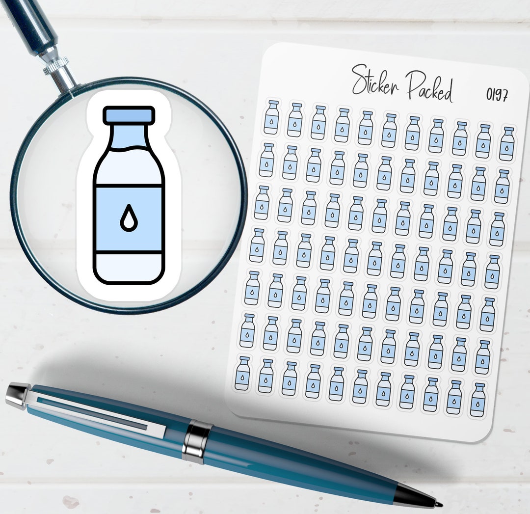 Milk Bottle Planner Sticker Milk Bottle Icon Sticker Milk Bottle ...