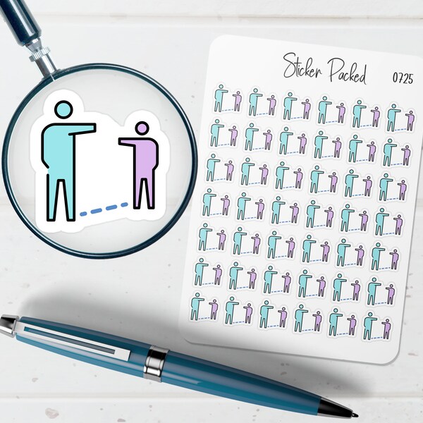 Social Distancing Sticker - Etsy