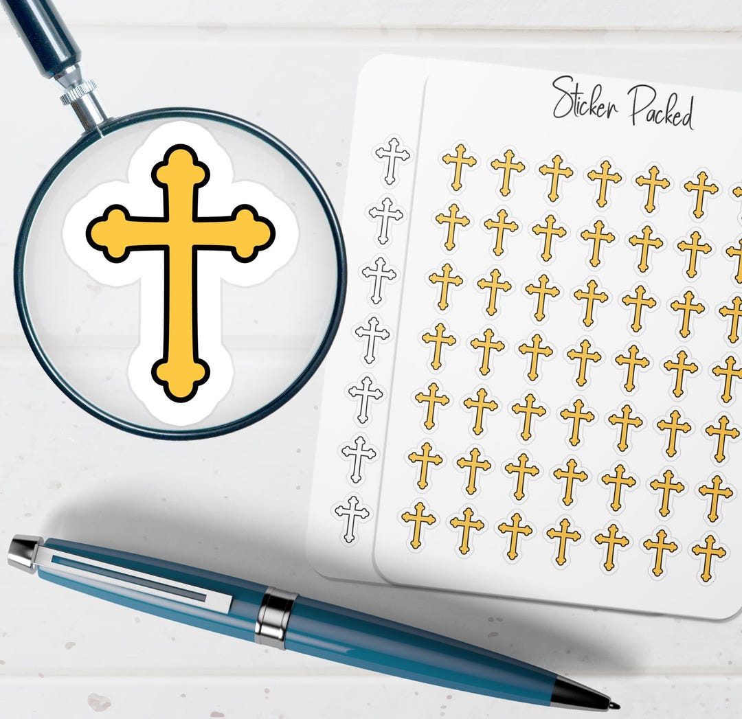 Cross Planner Sticker Cross Icon Sticker Cross Sticker - Etsy