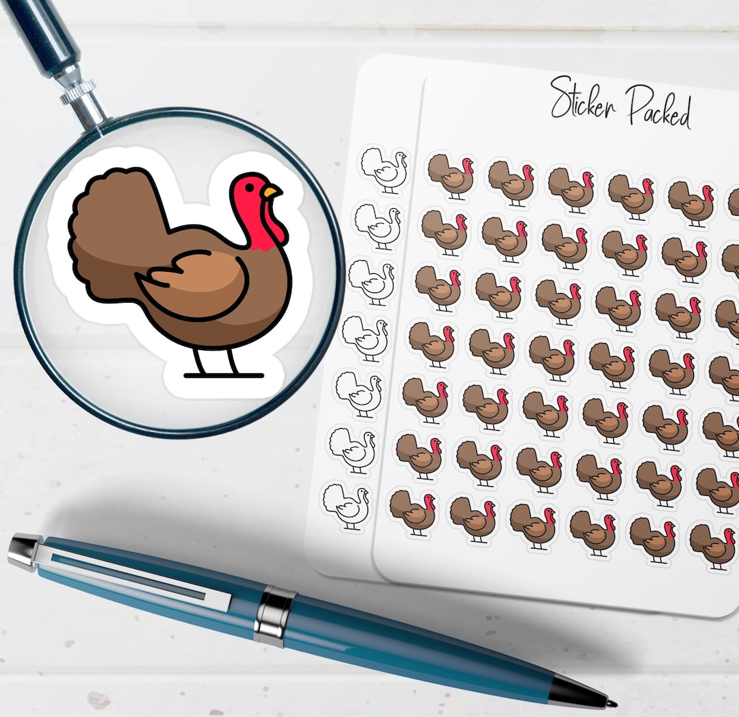 Turkey Planner Sticker Turkey Icon Sticker Turkey Sticker - Etsy
