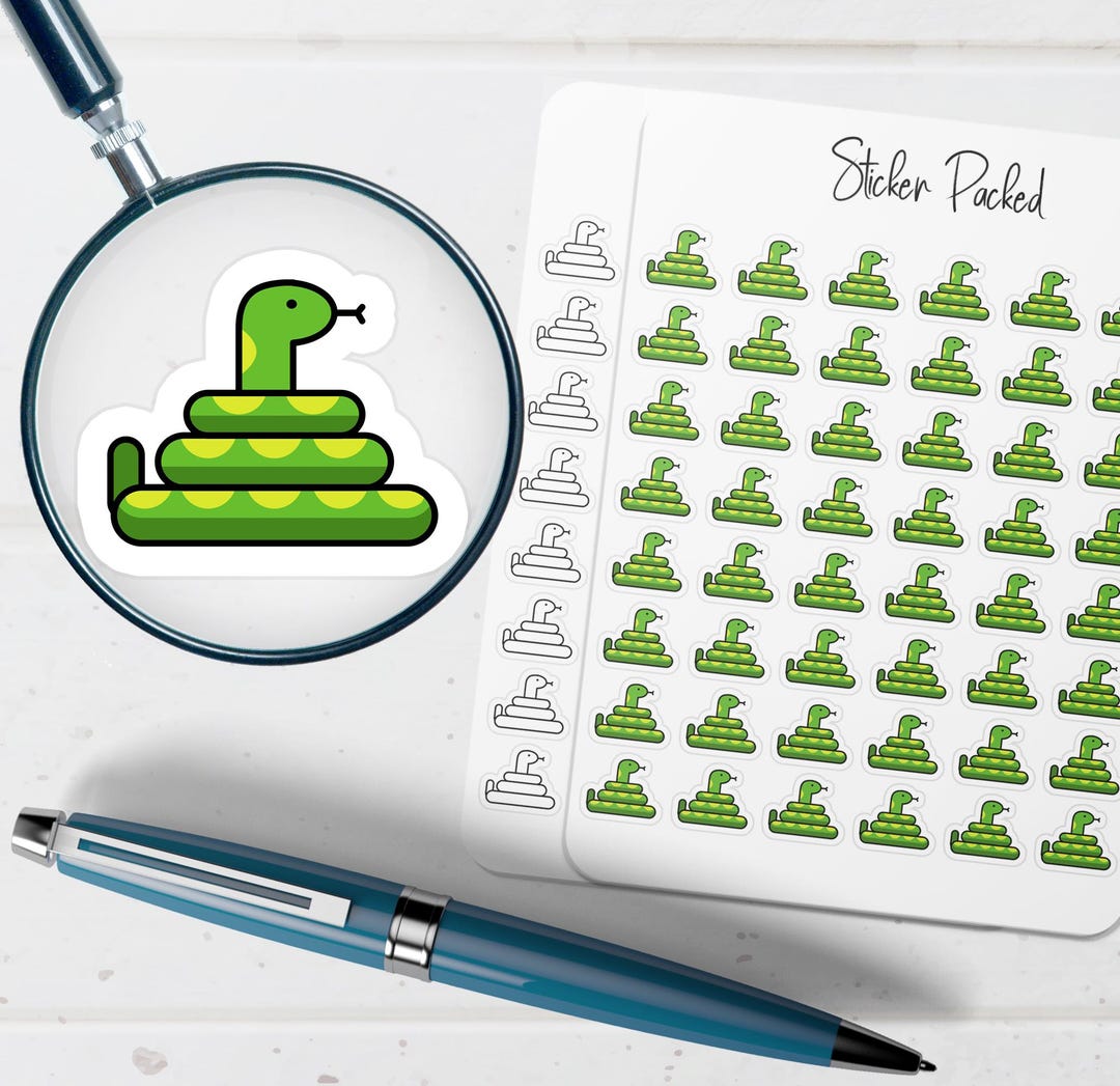 Snake Planner Sticker Snake Icon Sticker Snake Sticker - Etsy