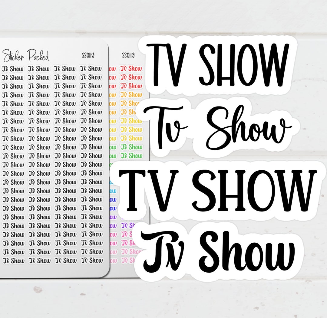 Tv Show Planner Sticker Tv Show Script Sticker Tv Show Word Sticker Tv ...
