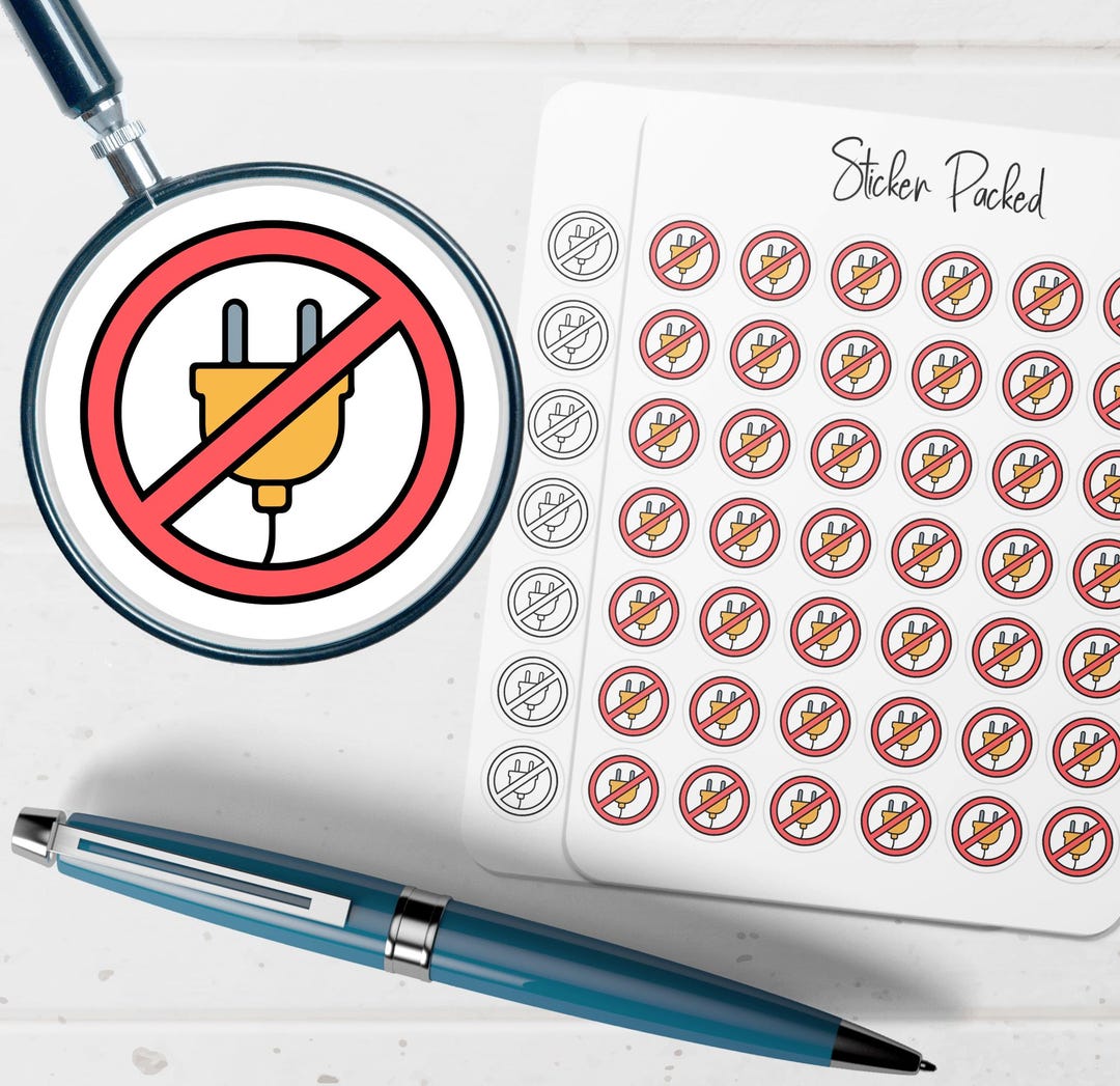 No Electricity Planner Sticker No Electricity Icon Sticker No ...