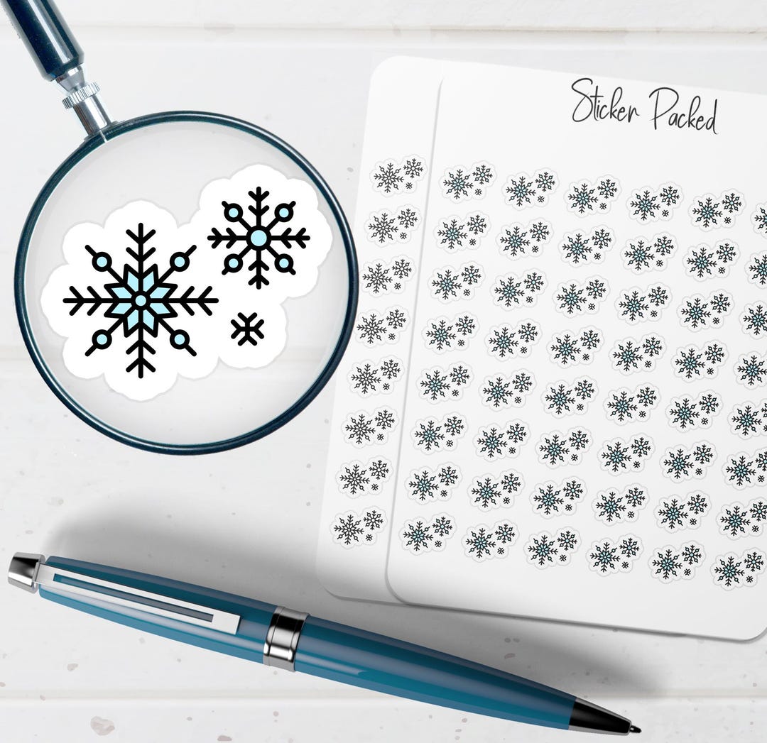 Snowflakes Planner Sticker Snowflakes Icon Sticker Snowflakes Sticker ...