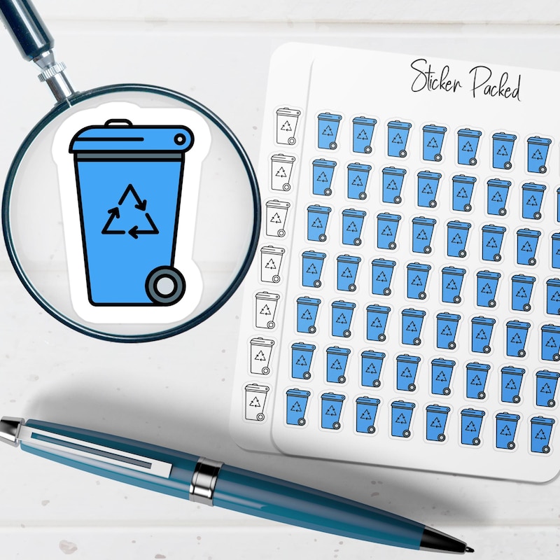 Recycle Bin Stickers Cute - Etsy