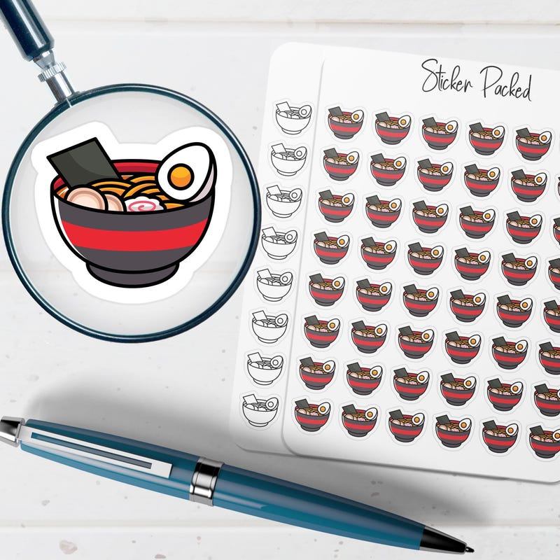 Ramen Stickers - Etsy