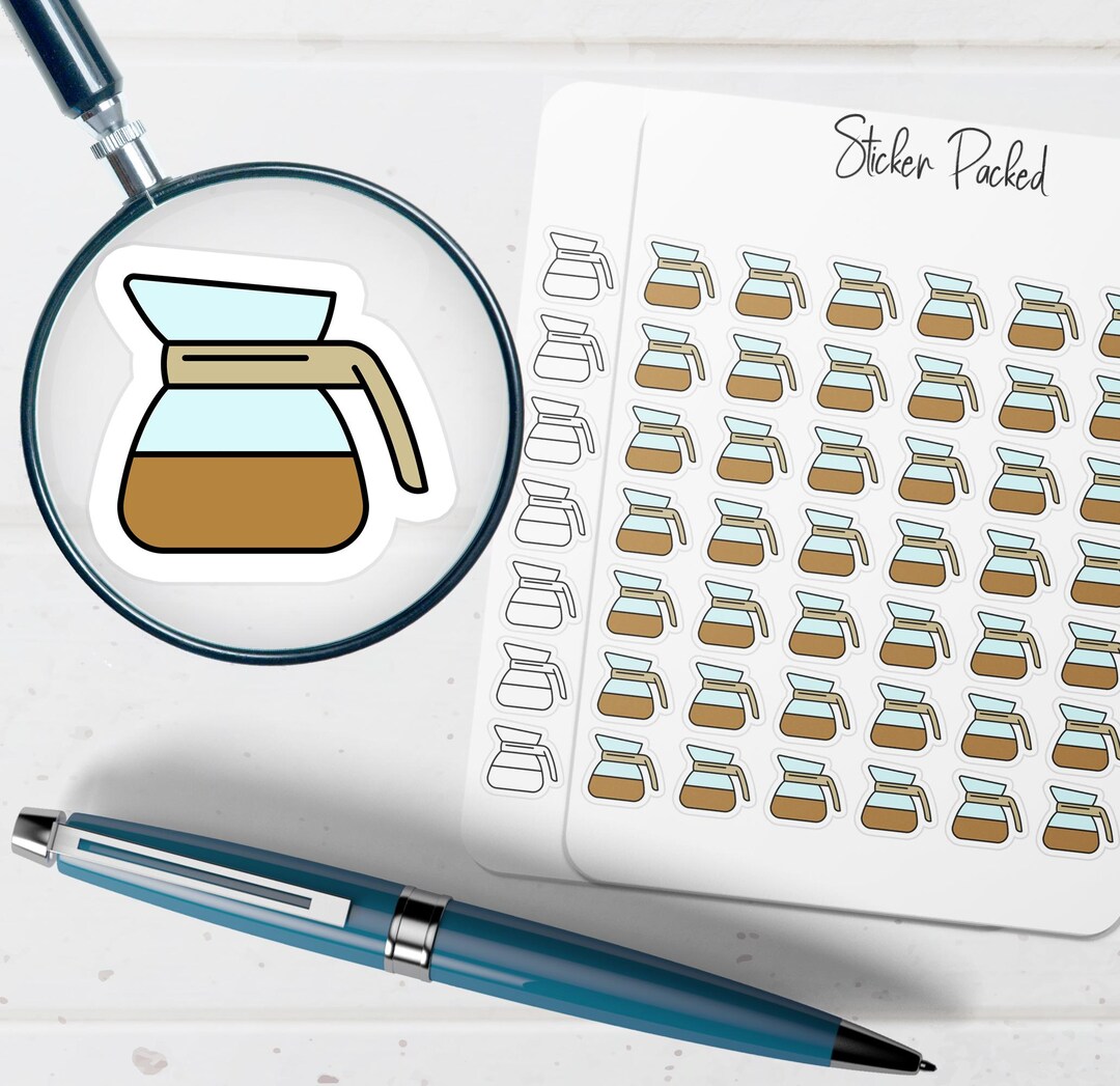 Coffee Pot Planner Sticker Coffee Pot Icon Sticker Coffee Pot Sticker ...