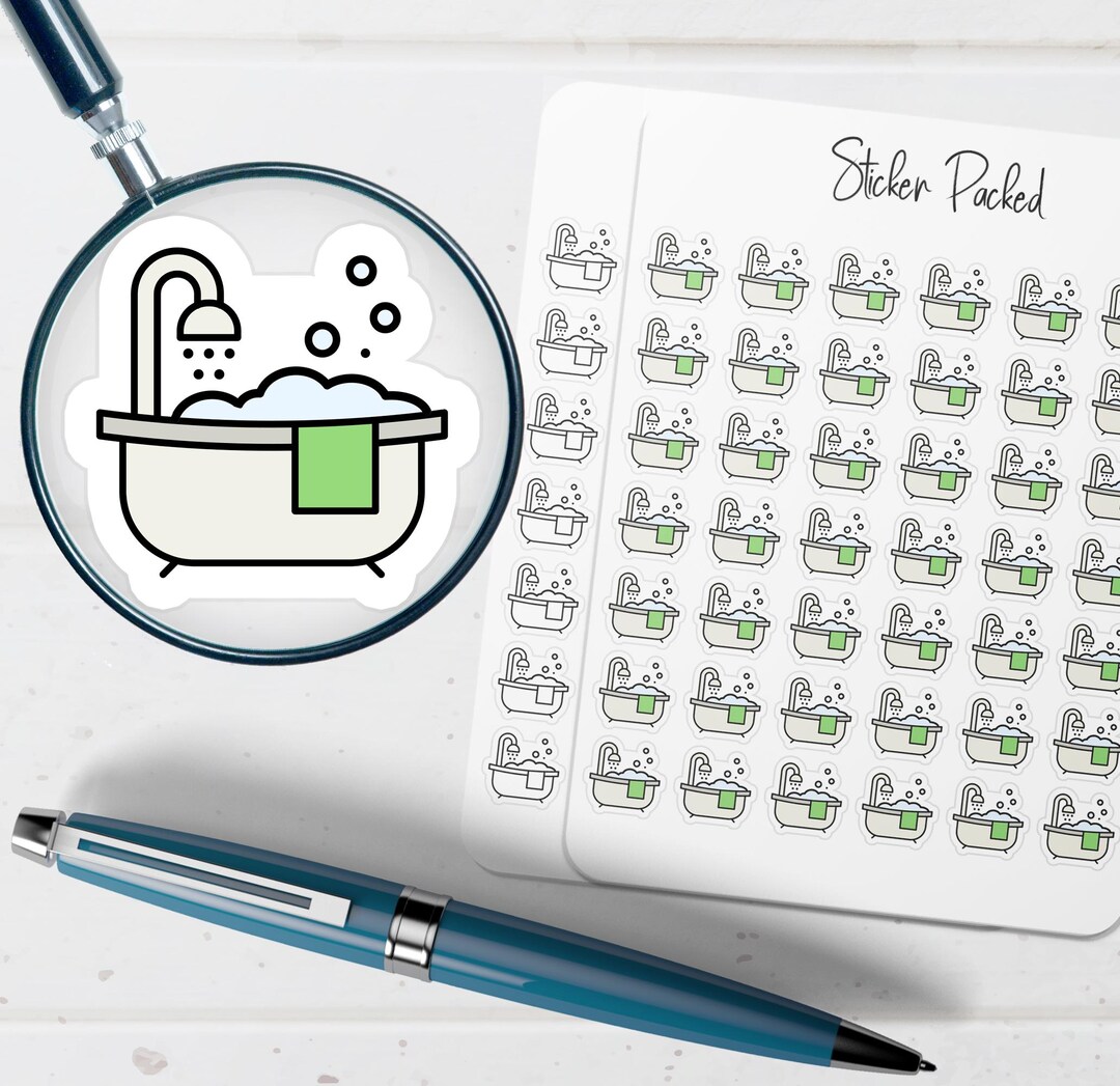 Bubble Bath Planner Sticker Bubble Bath Icon Sticker Bubble Bath ...