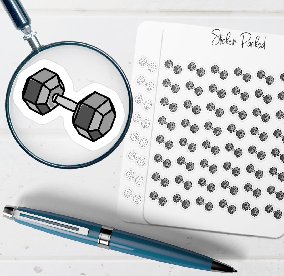 Dumbbell Weight Planner Sticker Dumbbell Weight Icon Sticker Dumbbell ...