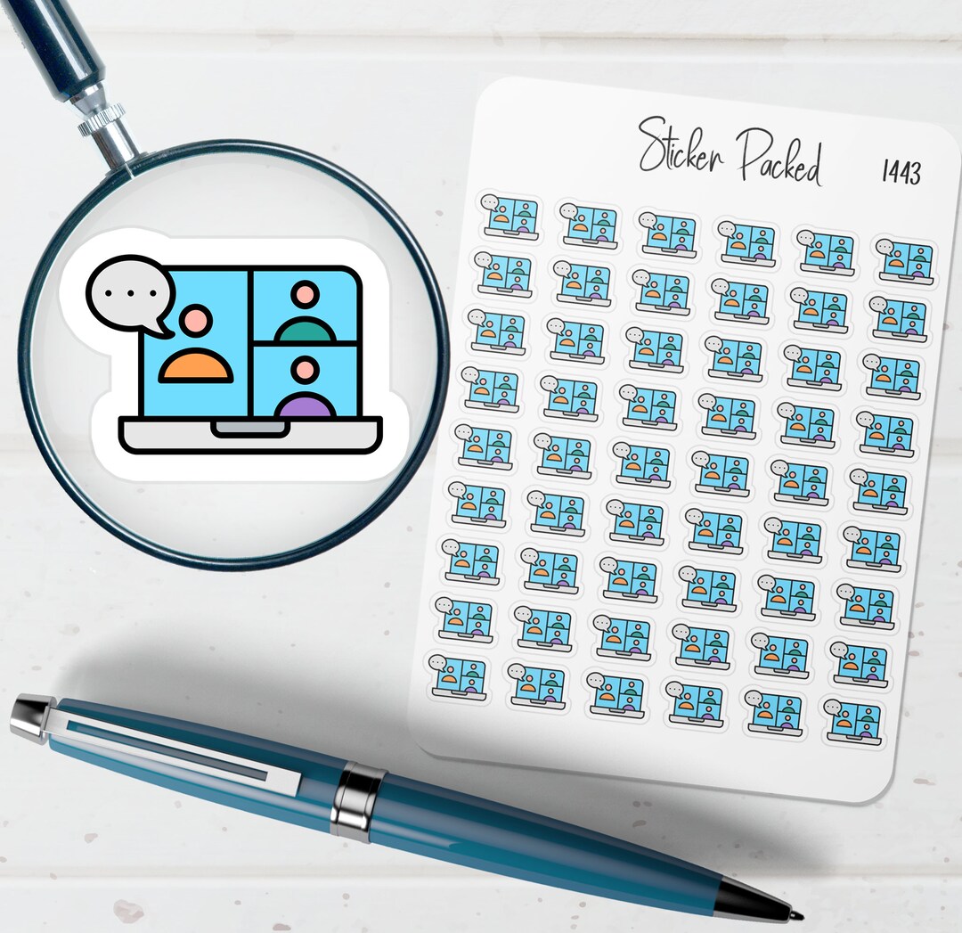 Video Conference Planner Sticker Video Conference Icon Sticker Video ...